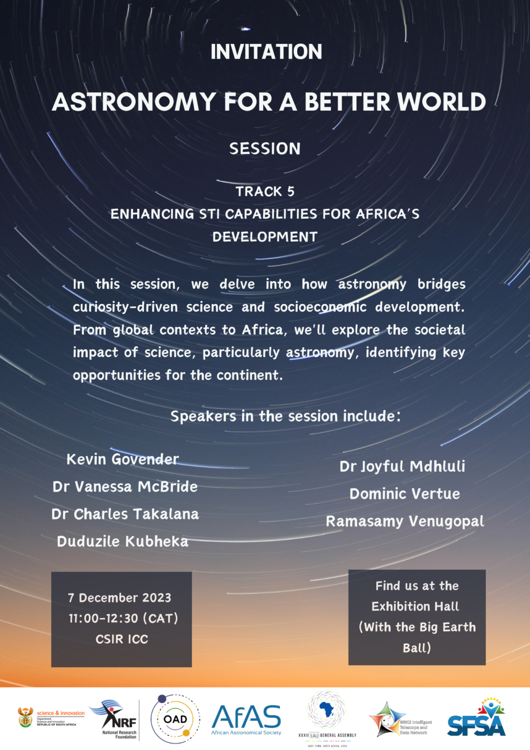 OAD session at Science Forum South Africa: "Astronomy for a better ...